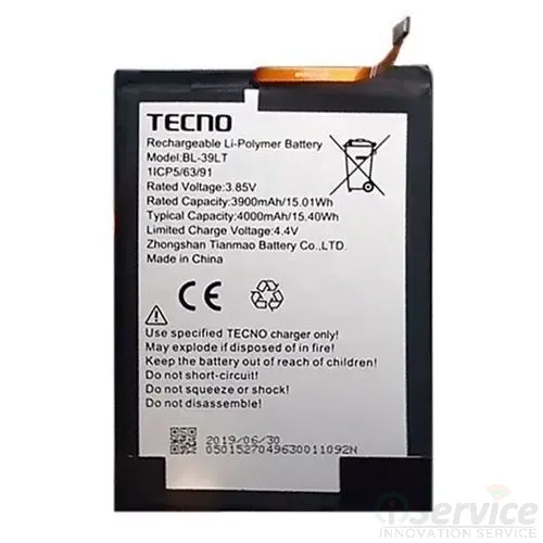Battery for Tecno Camon 12 Air KC3 BL39CT Quality Battery